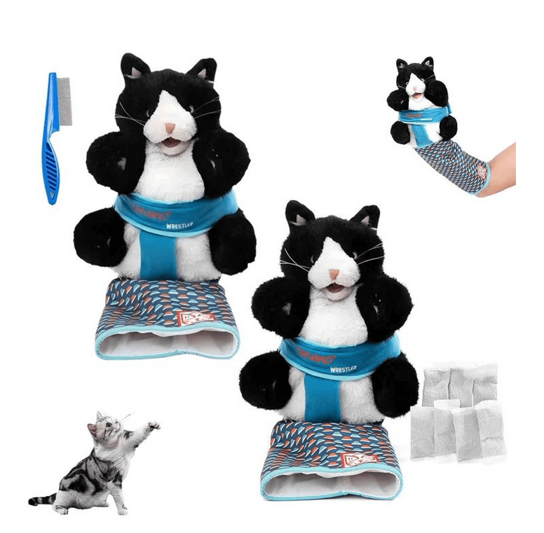 Cat Hand Puppet Cats Puppet Wrestler, Cats Hand Puppets Plush Animal ...