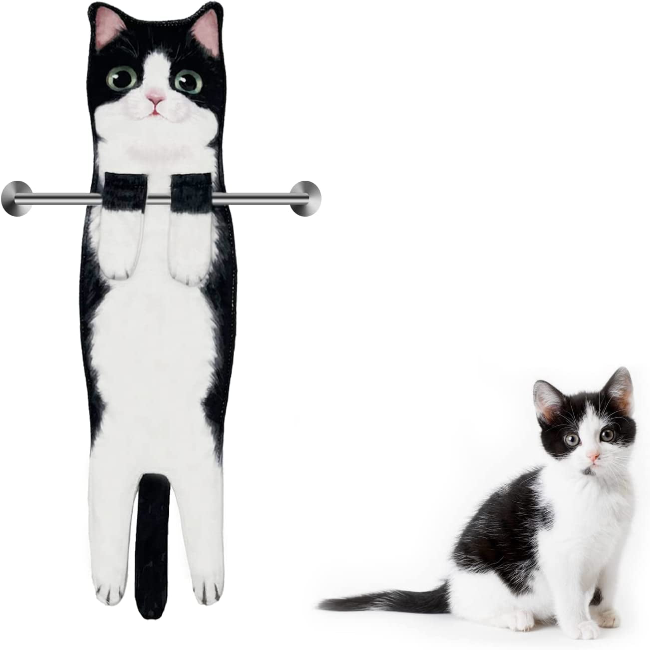 Cat Hand Towels, Cute Cat Shape Hand Towels, Cat Shape Wipe ...