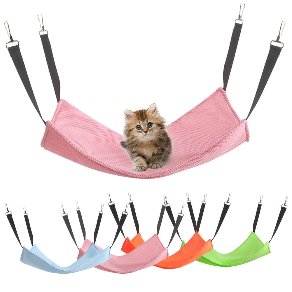 Cat Hanging Hammock Soft Breathable Pet Cage Hammock with Straps and ...