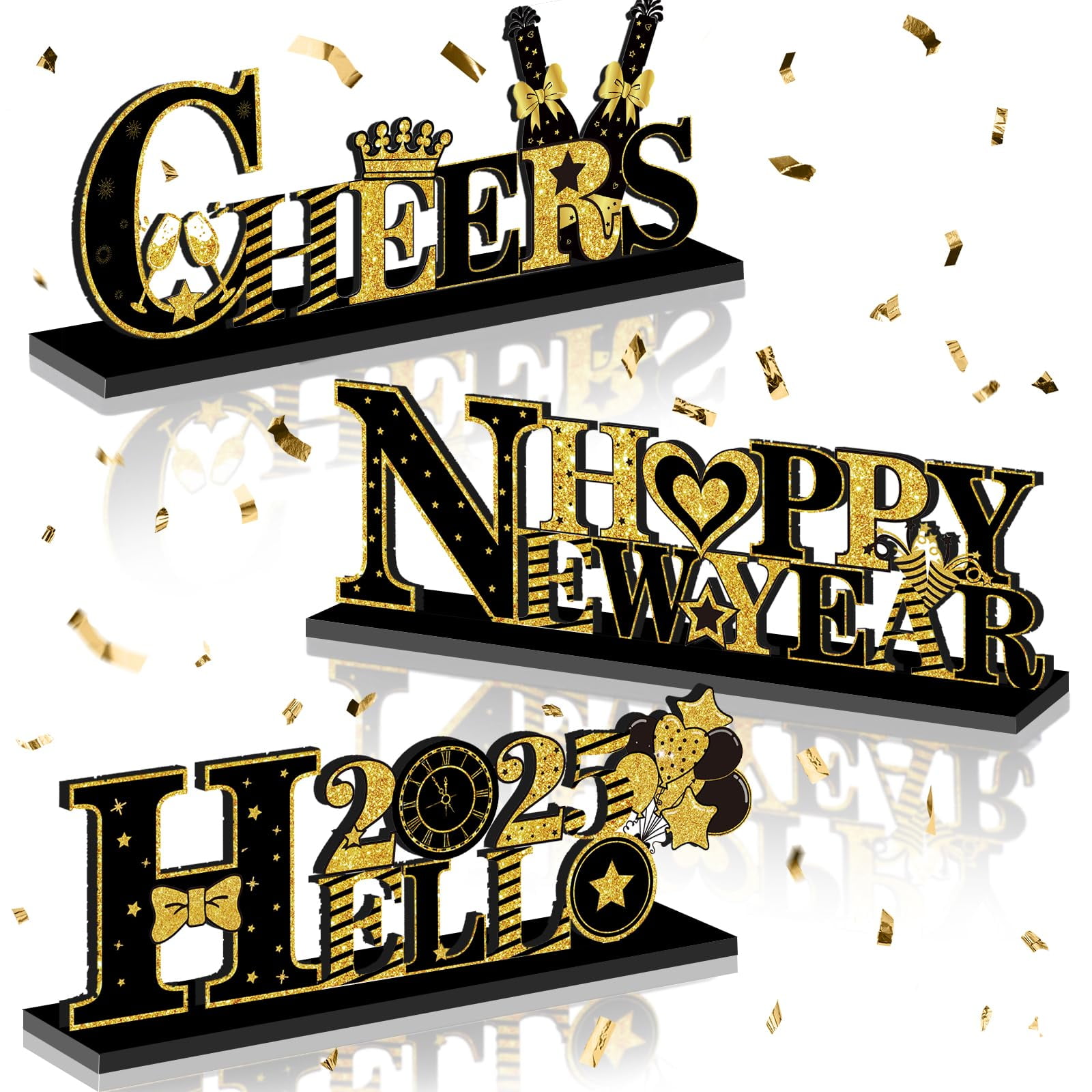 Cat Happy Birthday Banner IFF17 + 8 Pieces Cat Face Cupcake Toppers Cat ...