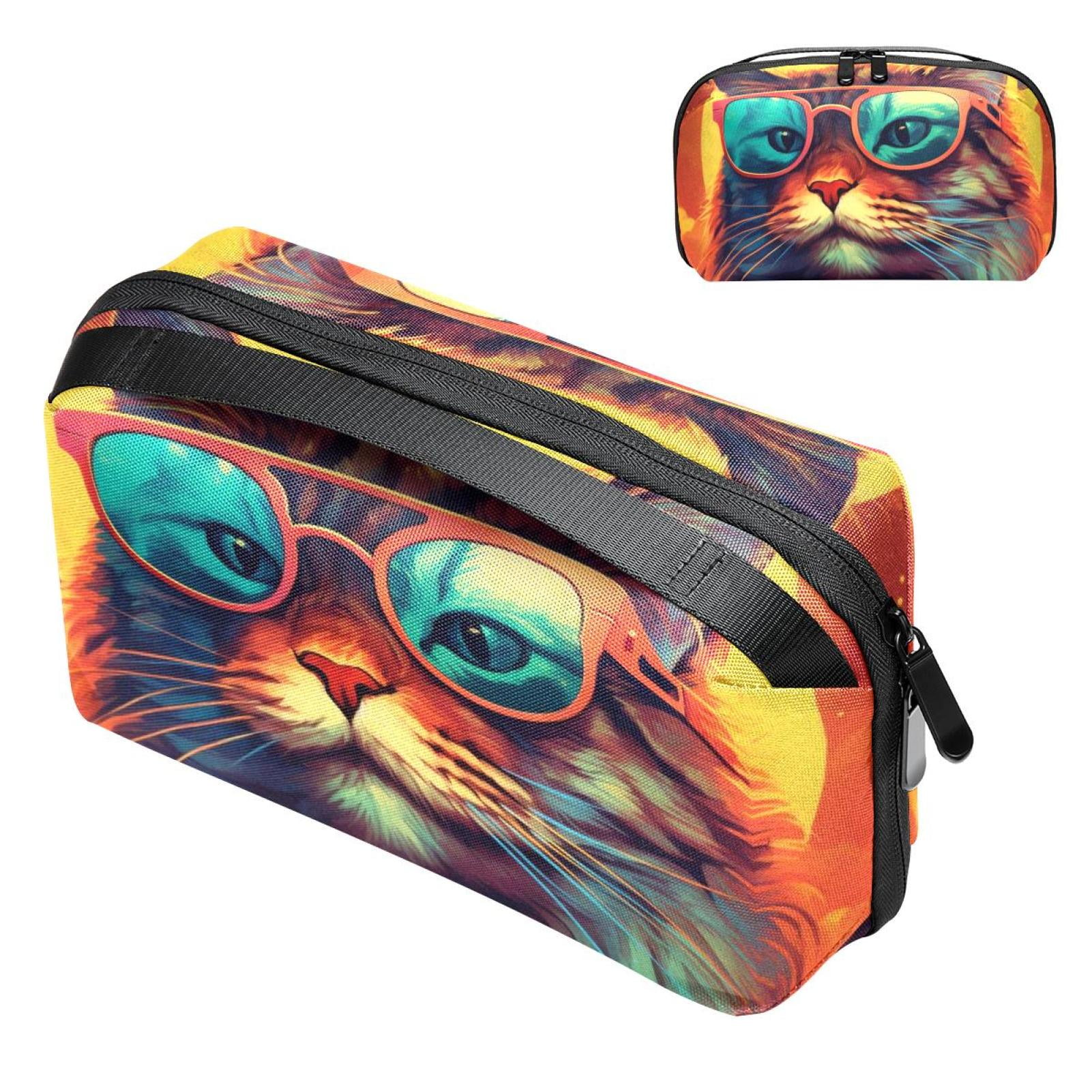 Cat Hard Drive Bags Travel Case Charging Cord Organizer - Oxford Cloth ...