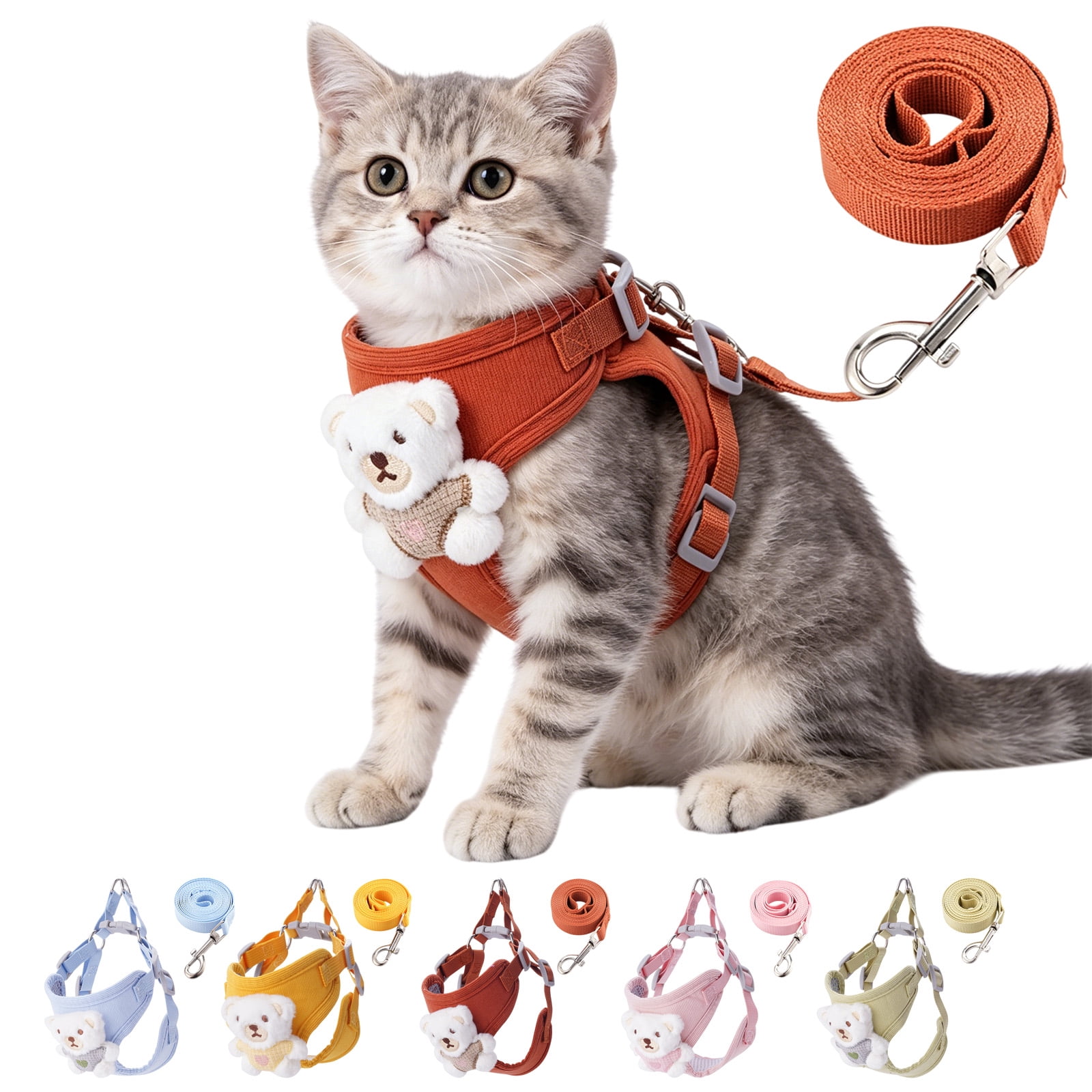 Cat Harness, Escape-Proof Cat Harness and Leash Set, Adjustable Pet ...