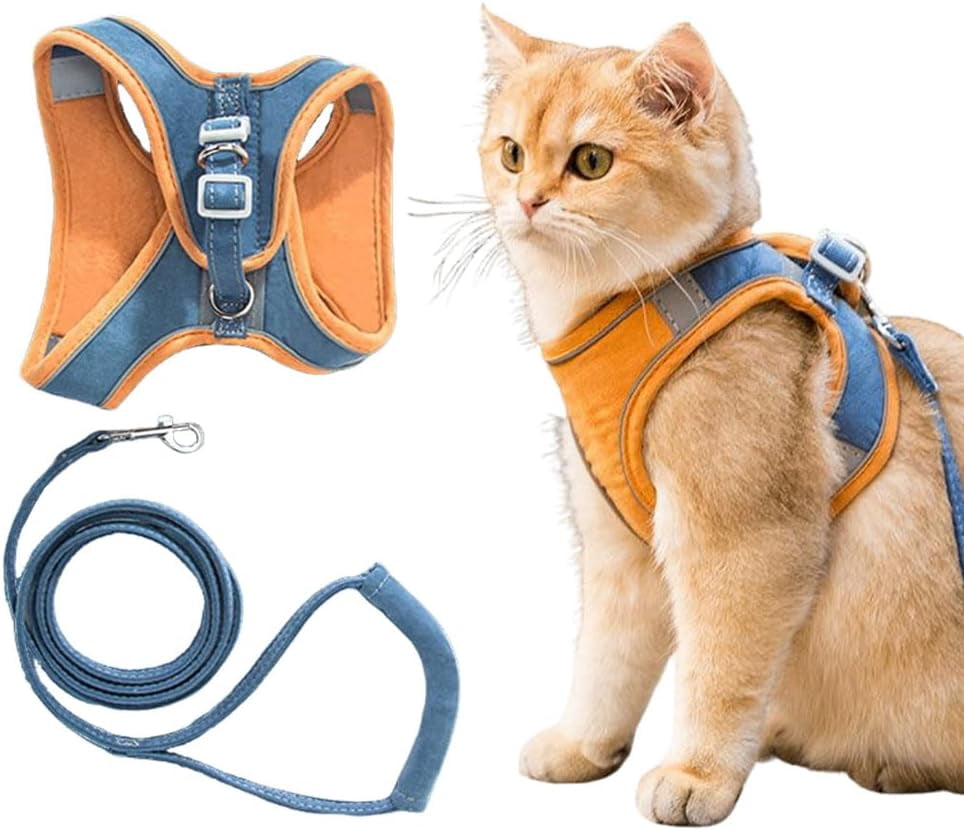 Cat Harness and Leash, 2026 New Escape Proof Cat Leash and Harness Set ...