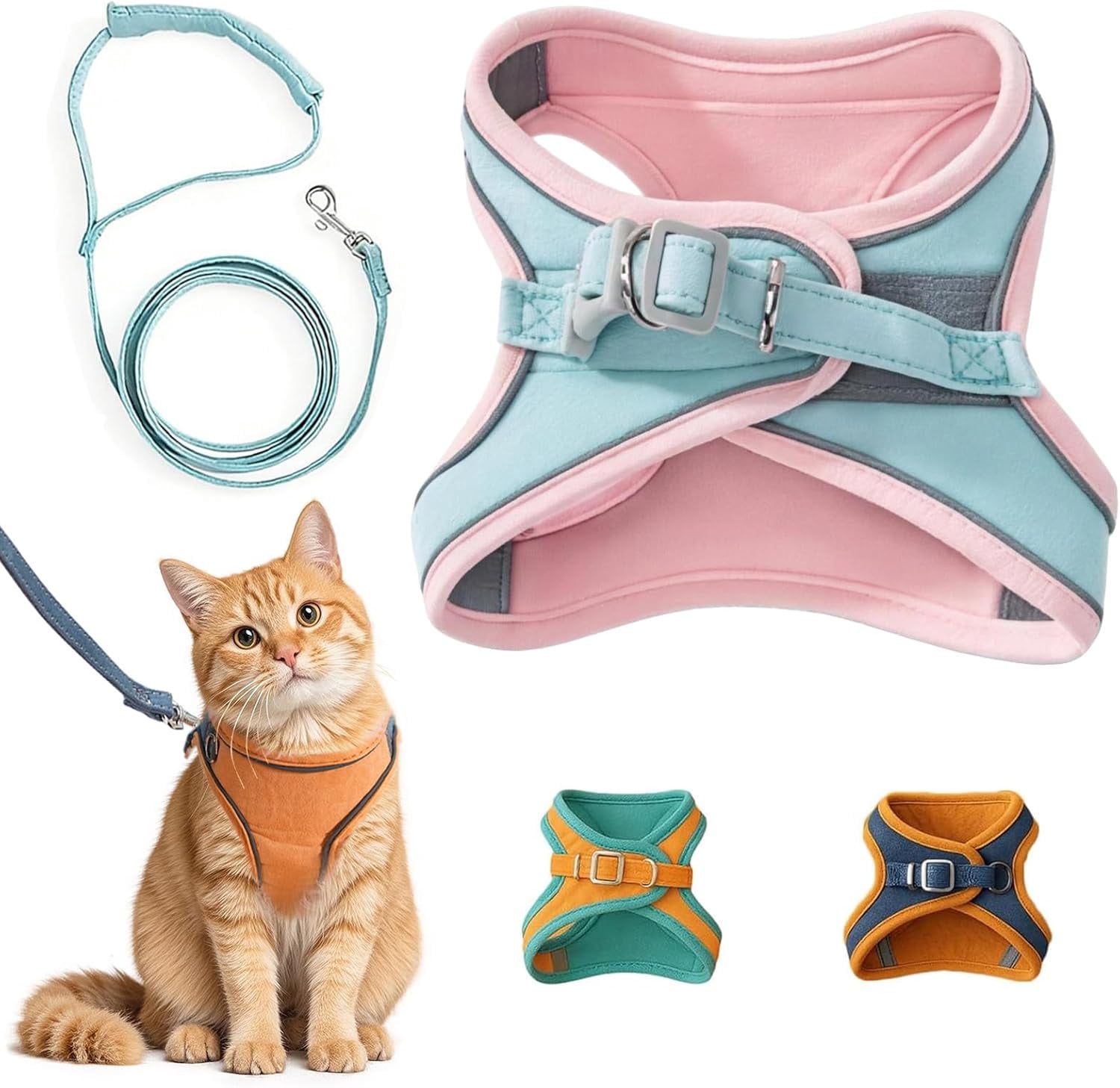 Cat Harness and Leash, Cat Harness Escape Proof, Soft Adjustable Cat ...