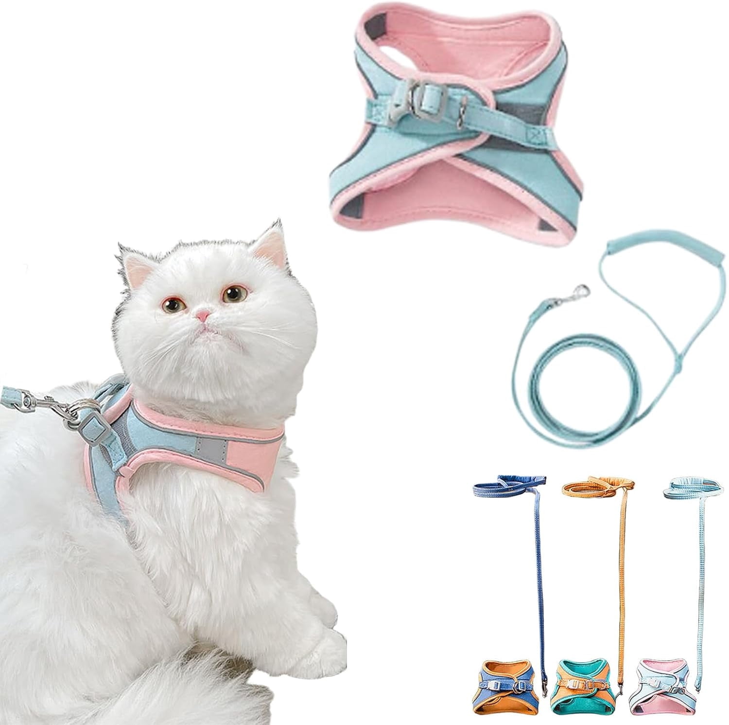 Cat Harness and Leash Set, Cat Leash and Harness Set with Reflective ...