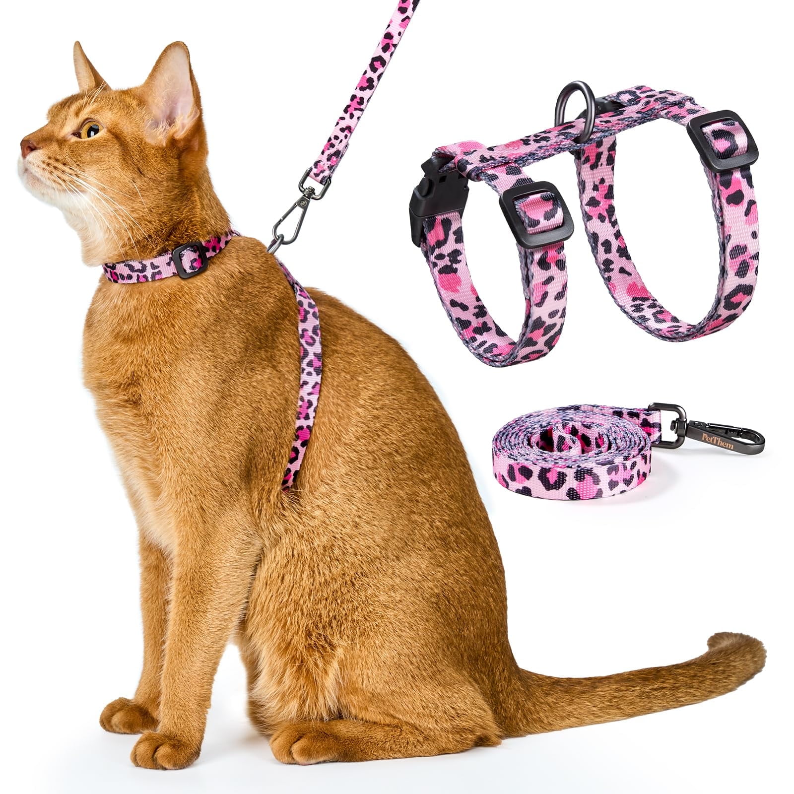 Cat Harness and Leash Set - Escape Proof Adjustable Cat Harness ...