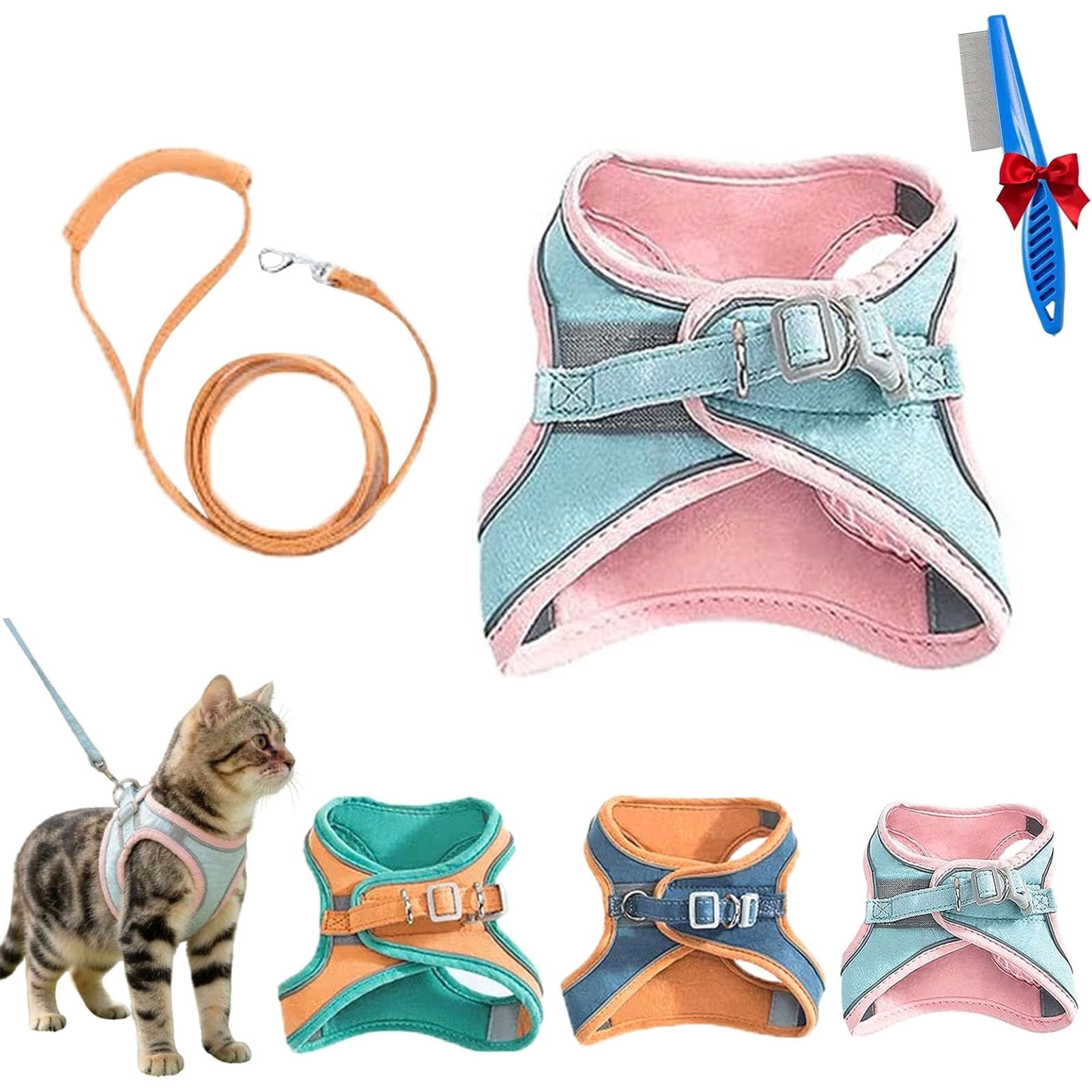 Cat Harness and Leash, EscapeProof Vest Style, Breathable Soft ...