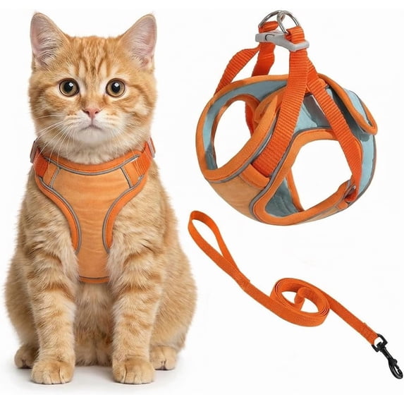 Cat Harness and Leash Set Breathable Adjustable Step in with Handle for ...