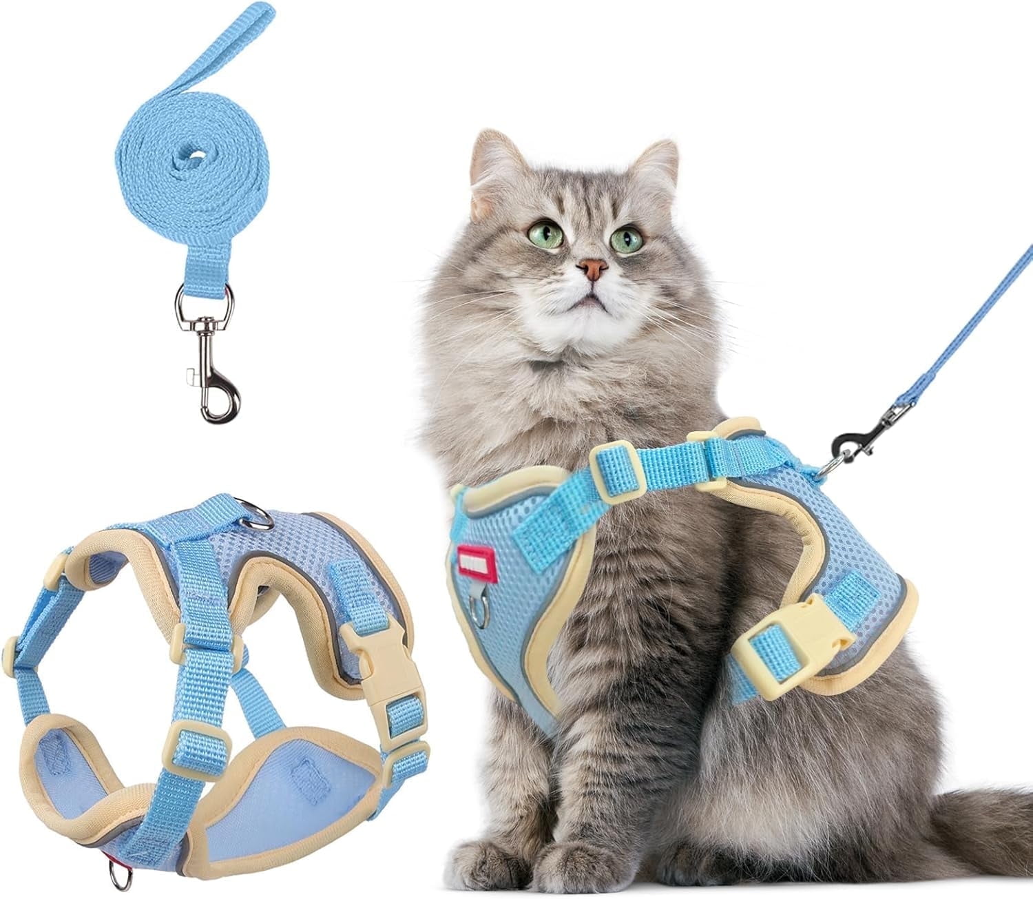 Cat Harness and Leash Set Escape-Proof Adjustable cat Leash and Harness ...