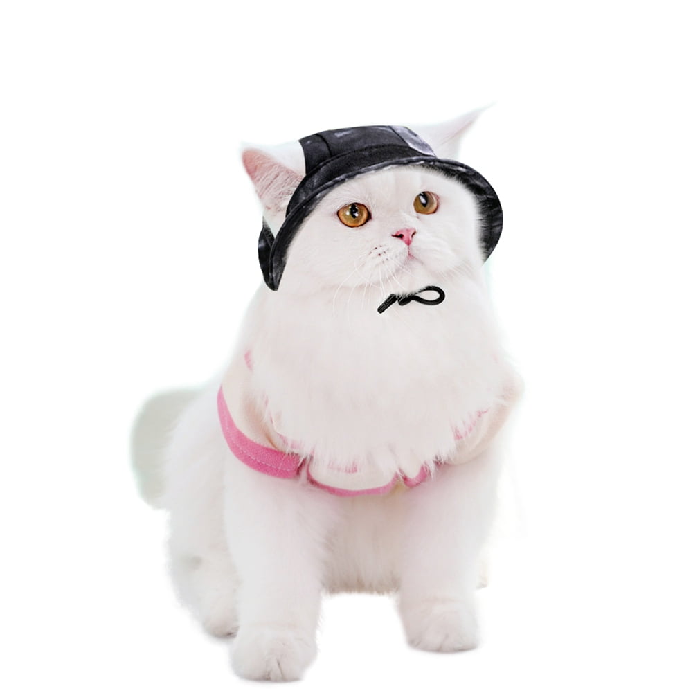 Cat Hat with Ear Holes Puppy Cat Tie Dye Round Brim Sun Hat Bucket Hat ...