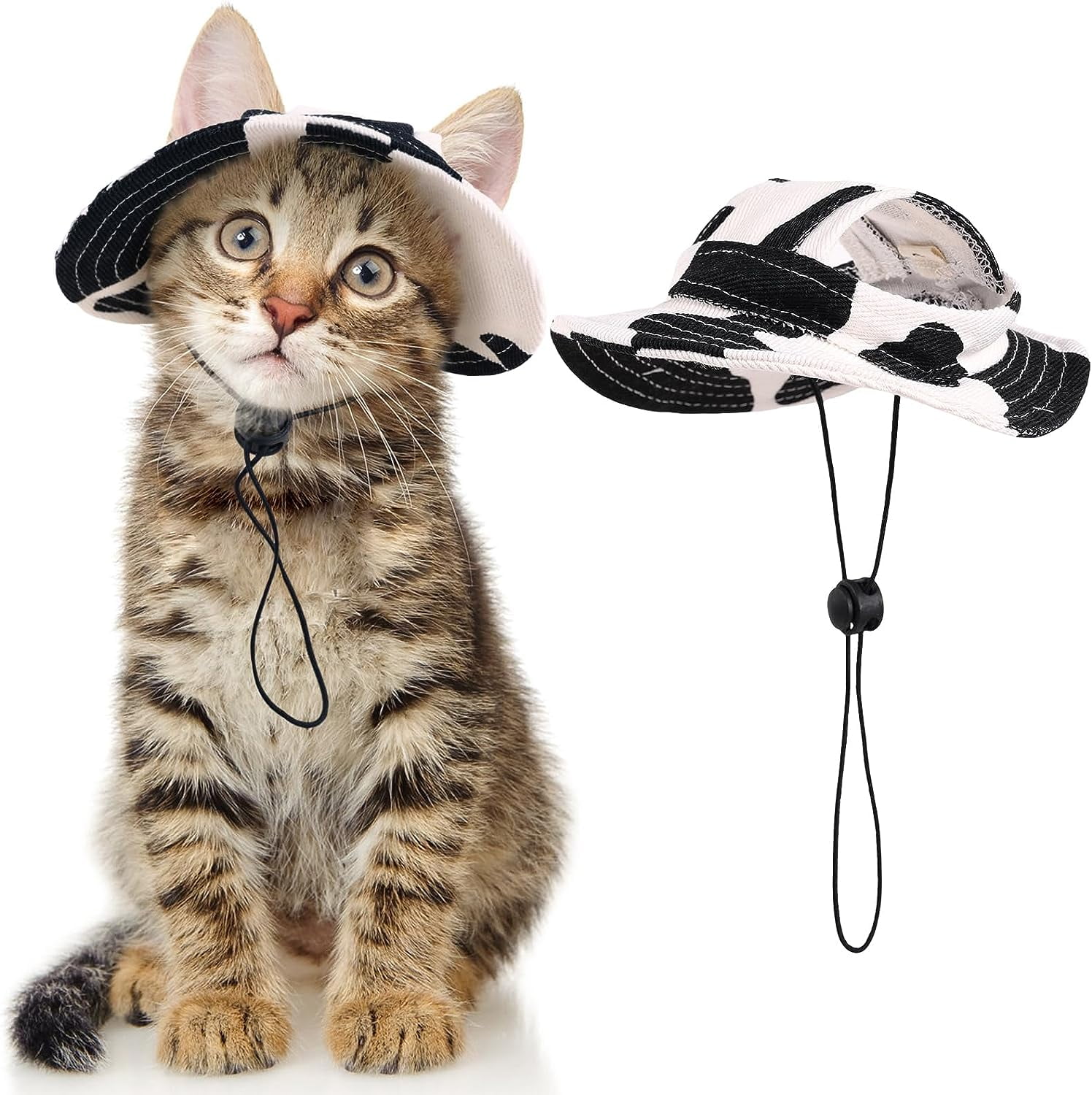 Cat Hats for Cats Only, Cat Cowboy Hats with Ear Holes Tiny Pets ...