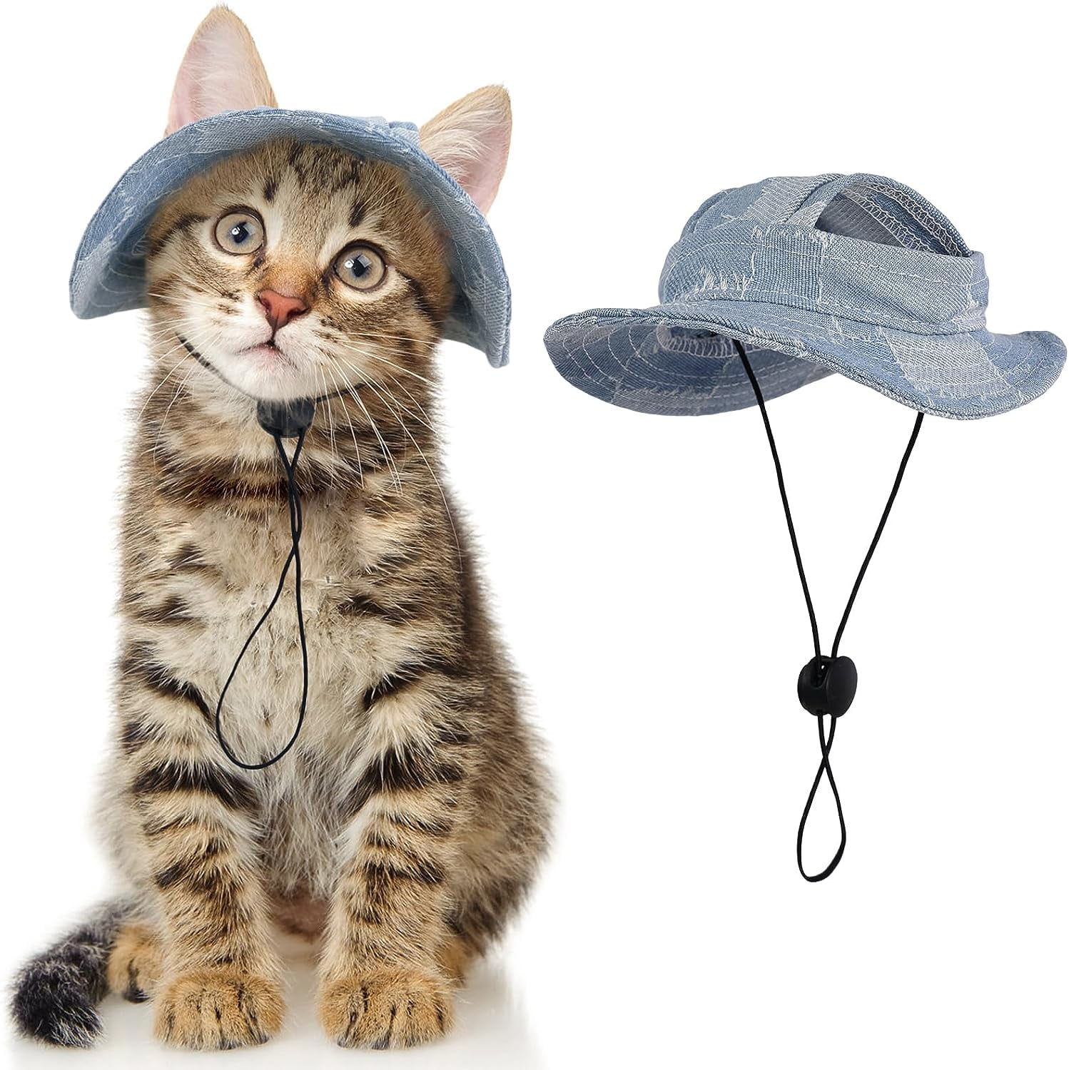 Cat Hats for Cats Only, Cat Cowboy Hats with Ear Holes Tiny Pets ...