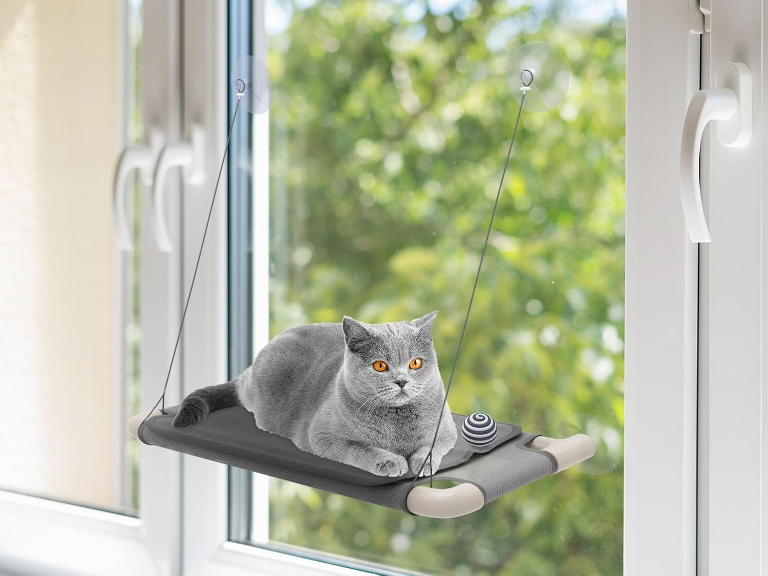 Cat Haven Cat Window Perch & Bed - Indoor Kitty Window Sill Lounge ...