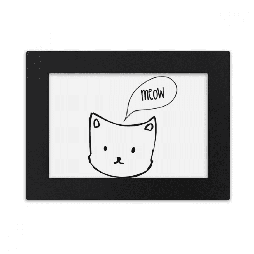 Cat Head Mewing Animal Cartoon Desktop Photo Frame Ornaments Picture ...