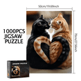 Cat, Heart Shape 500pcs/1000pcs Jigsaw Puzzle Game - Gift - Family ...