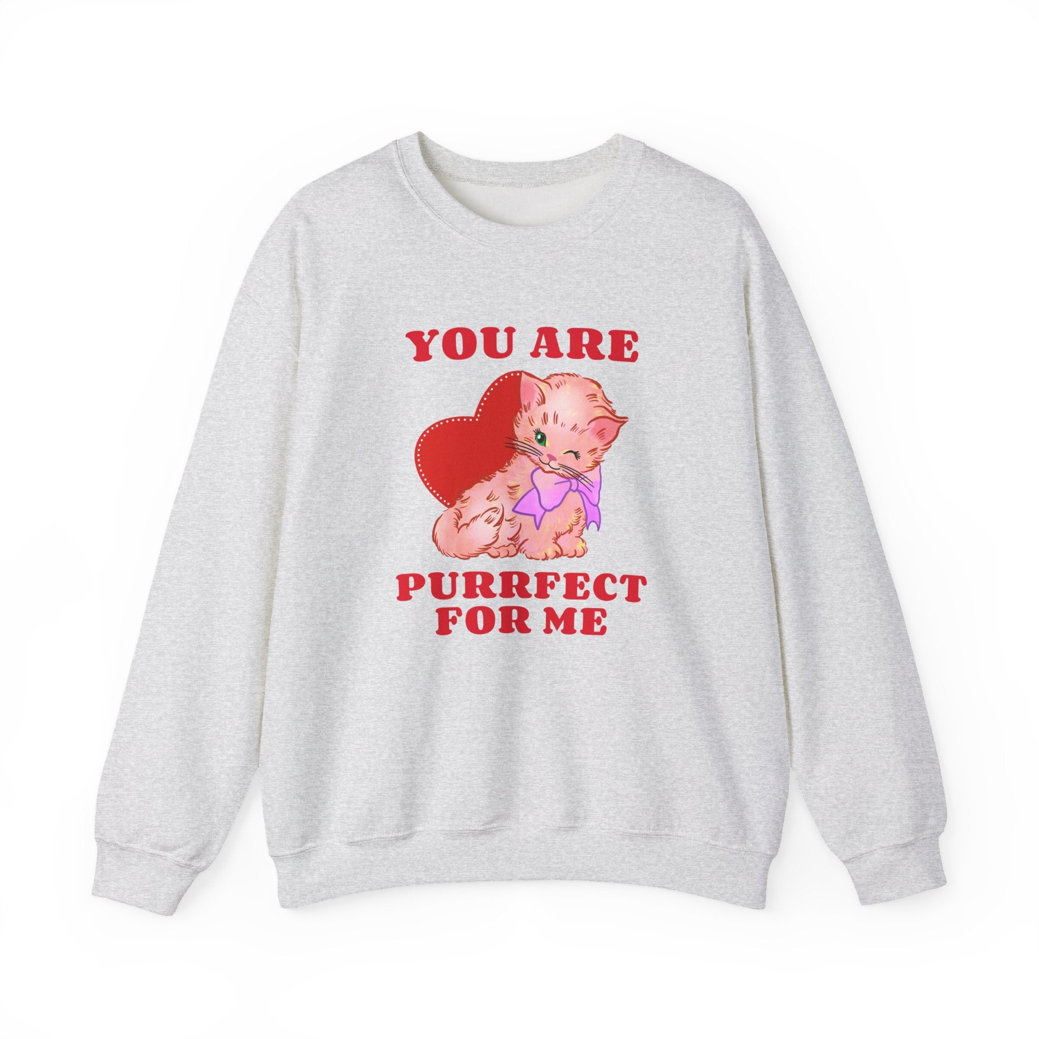 Cat Heart Sweatshirt, Heart Sweatshirt, Cat Sweatshirt, Valentine's Day ...