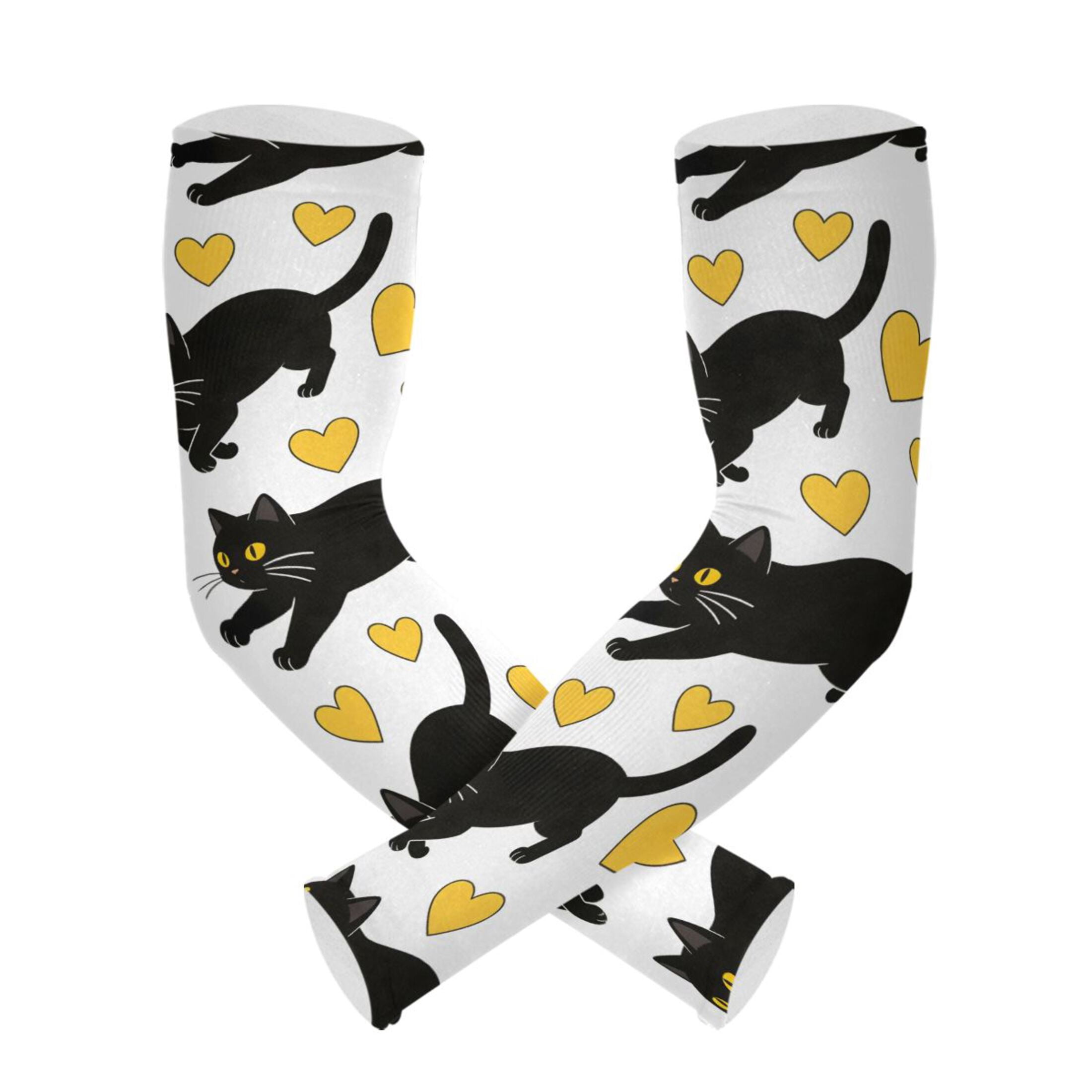 Cat Heart UV Protection Cooling Arm Sleeves, Compression Sun Sleeves ...
