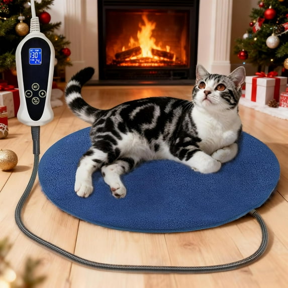 Cat Heating Pad，16 in Heated Cat Bed for Newborn Kittens and Puppies ...