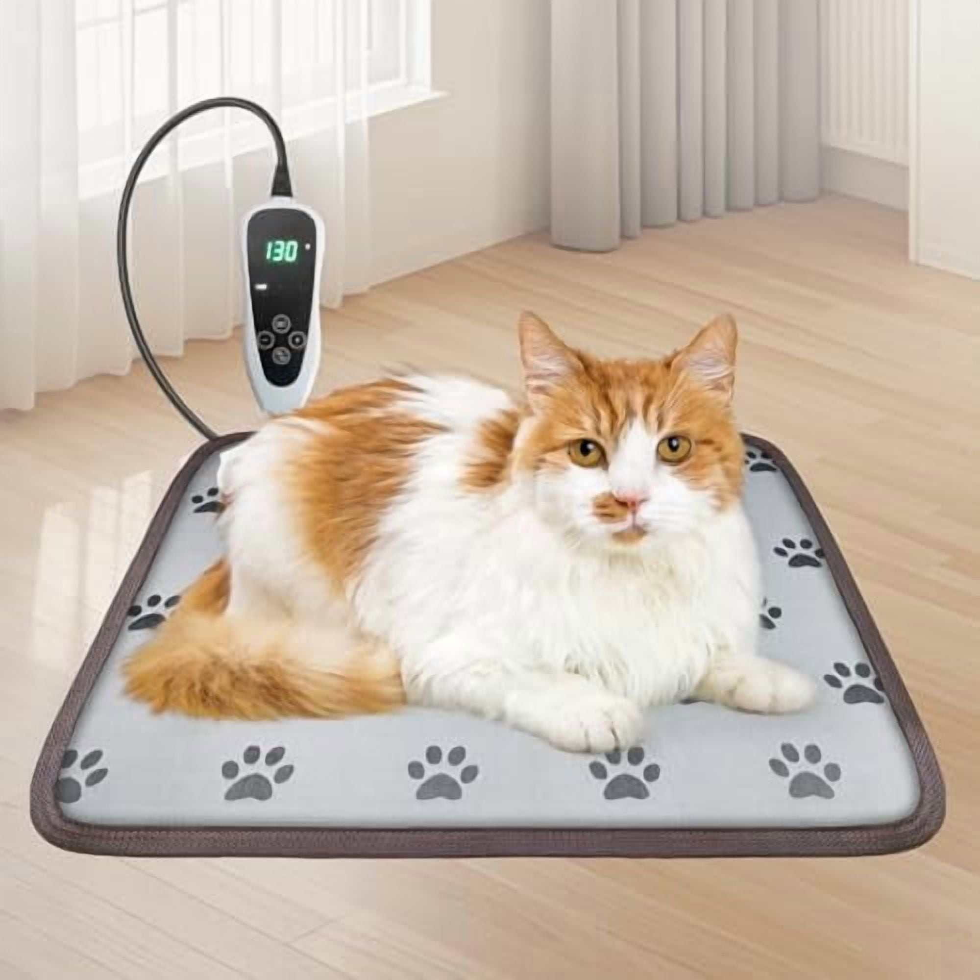 Cat Heating Pad 18x18 in with Smart Thermostat Switch and Power Line ...
