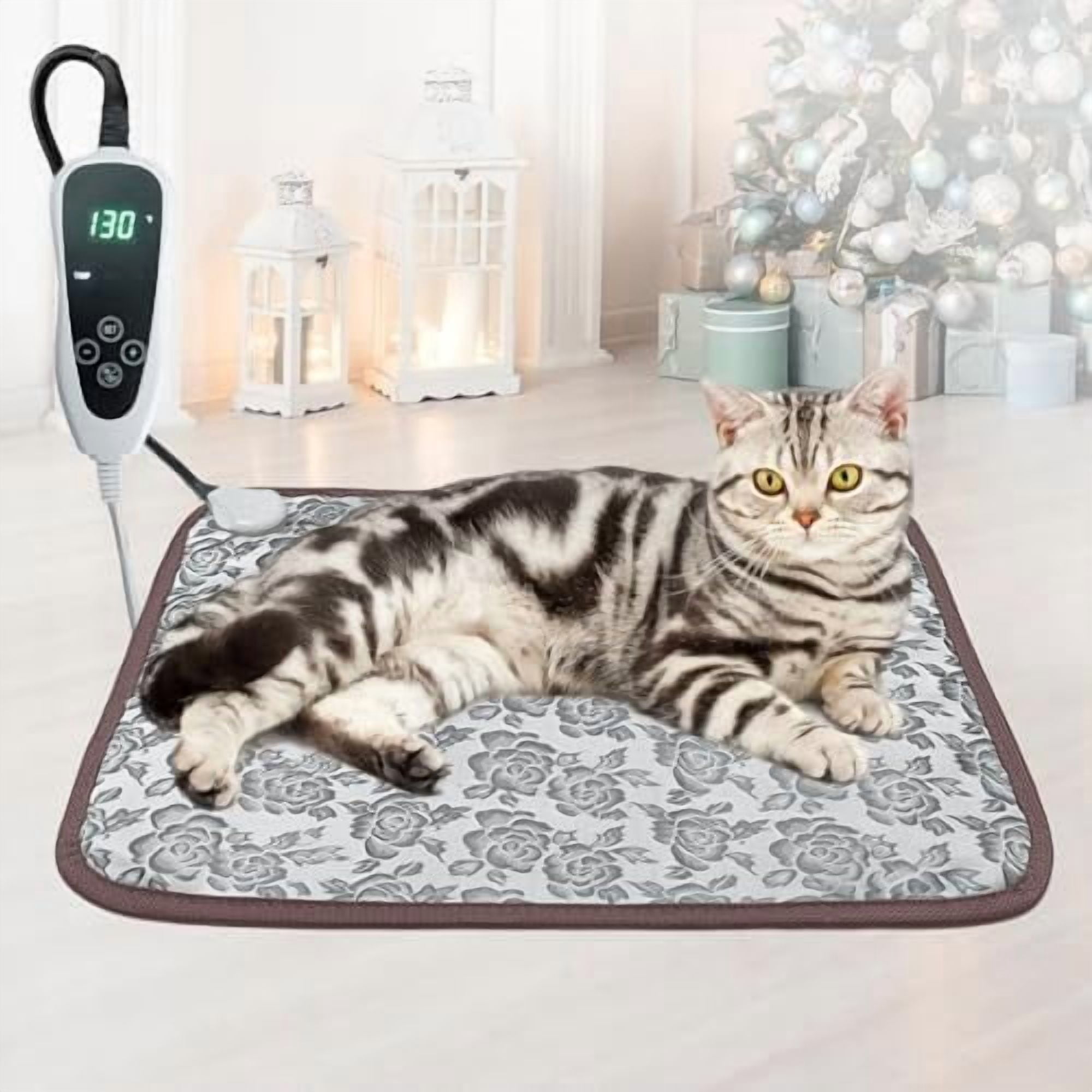 Cat Heating Pad 18x18 in with Smart Thermostat Switch and Power Line ...