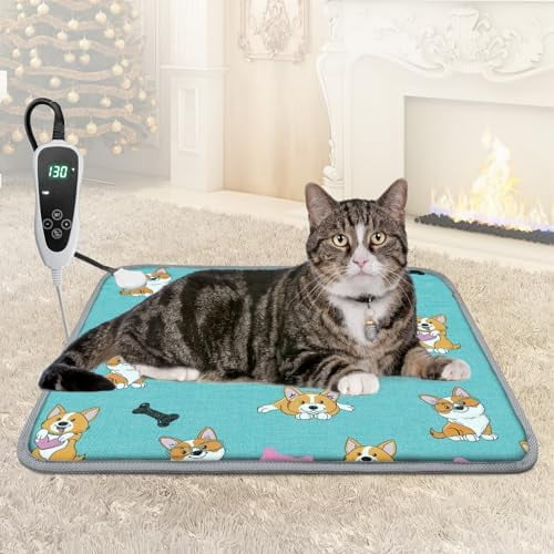 Cat Heating Pad 18x18 in Pet Heating Pad for Cats Waterproof Smart ...