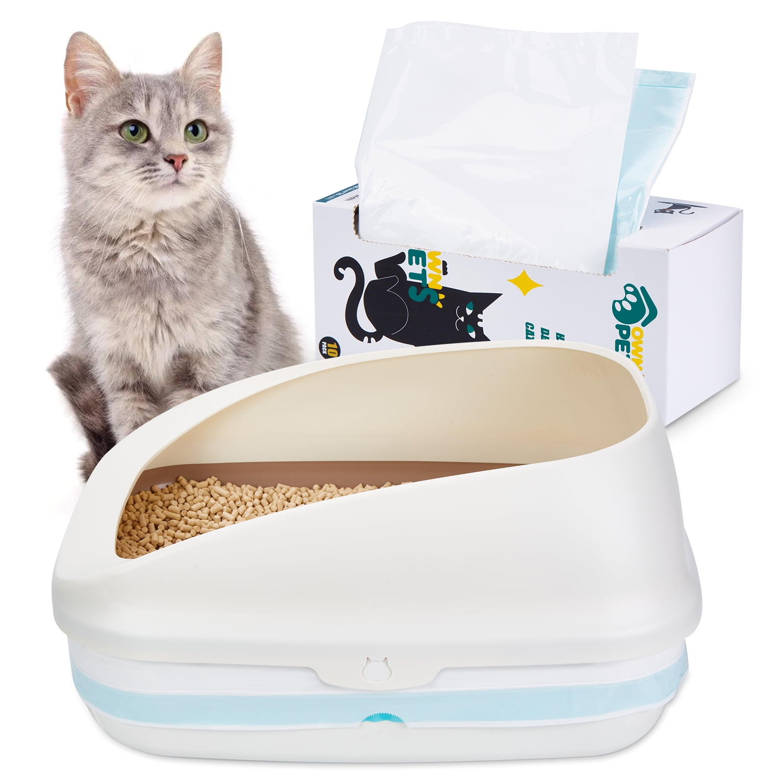 Cat Heavy Duty Jumbo Litter Box Liner Trays Pan Disposable Bag 33lbs ...