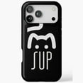 Cat Hi Minimalist Cute Cartoon Artwork Phone Case for iPhone 11 through ...