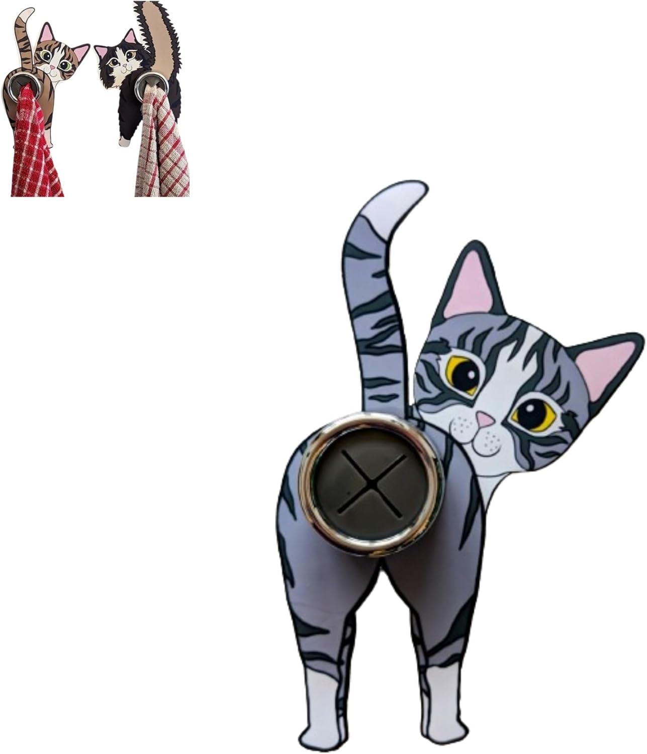 Cat Hook, Rack, Cat butt hook, cartoon cat head hook, creative wall ...