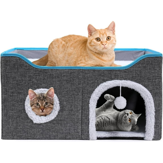 Cat House, Cat Cave Bed, Kitty House, Hideaway Pet Bed, Cathouse ...