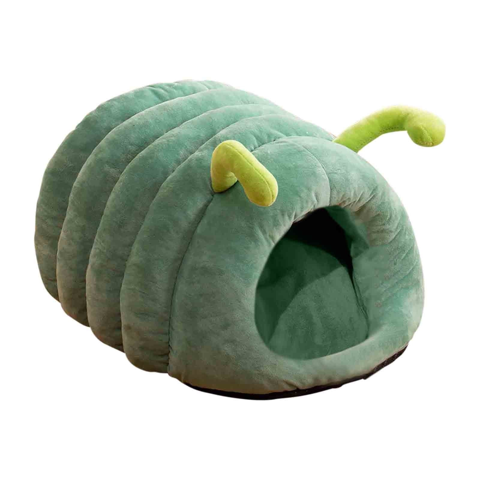Cat House Caterpillar Cat Cave Soft Breathable Pet Kennel Plush ...