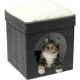 Cat House Cube Small Dog Cubes for Indoor Cats Folding Cat Ottoman, Cat ...