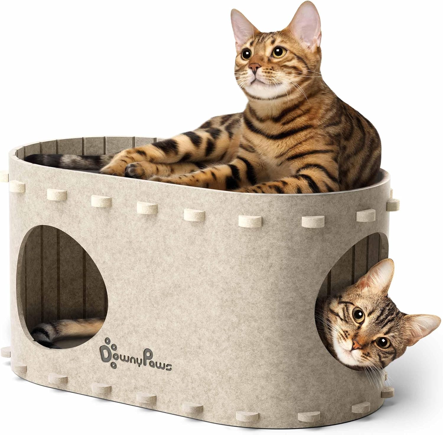 Cat House for Indoor Cats, Cat Bed Cave for Multiple & Large Cats Up to ...