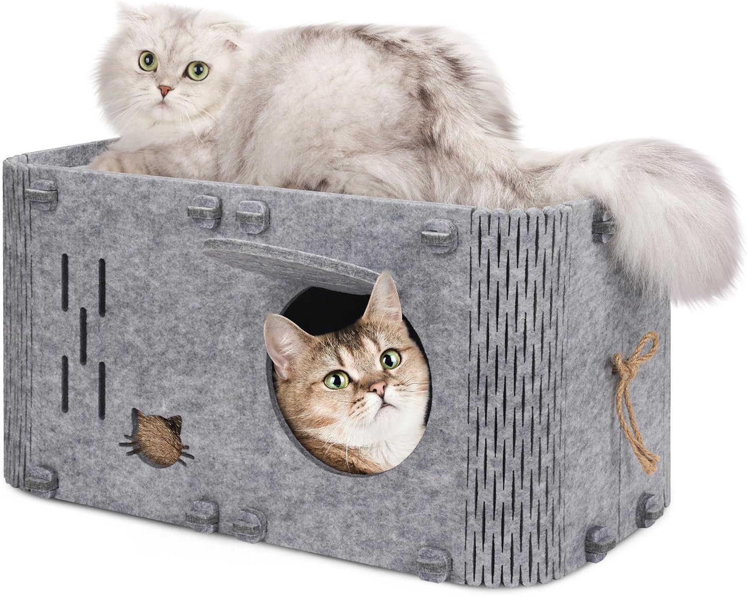 Cat House for Indoor Cats, Cozy Cat Bed Cave, Scratch Resistant ...
