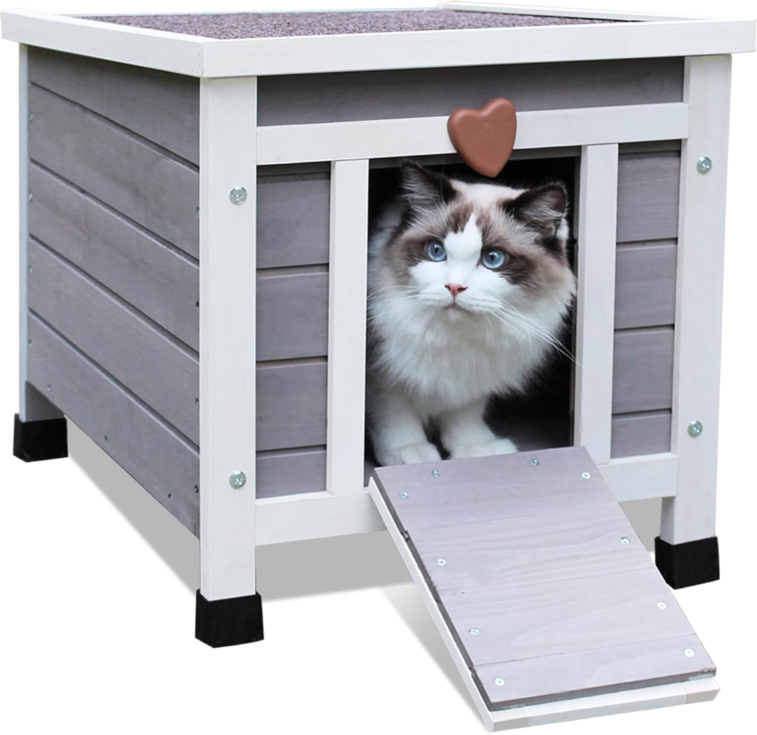 Cat House Outdoor, Feral Cat Shelter, Outside Rabbit Hutch Weatherproof ...