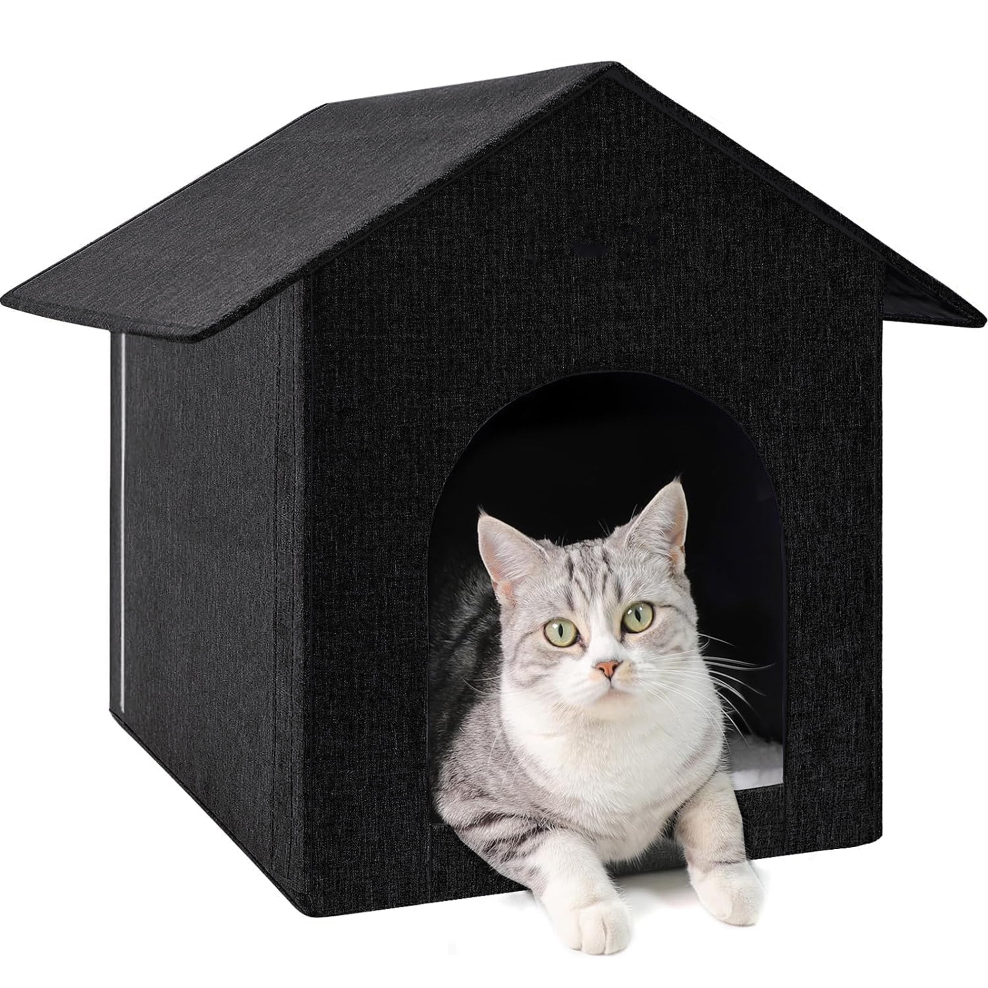 Cat House, POPO Waterproof Cat Bed with Removable Soft Cushion, Outdoor ...
