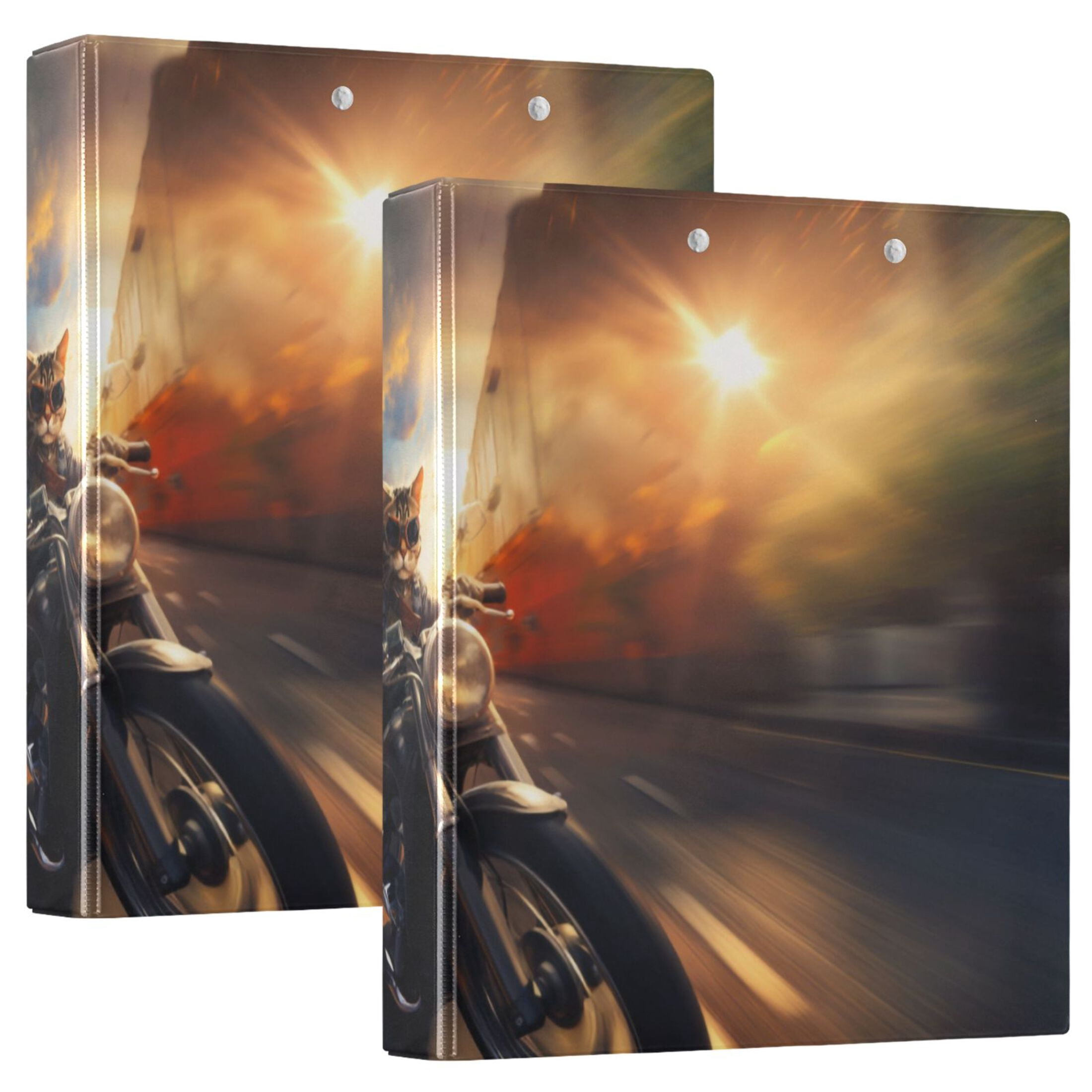 Cat Houses Cars Motorcycle 3 Ring Binders 1.5 inch Hardcover File ...