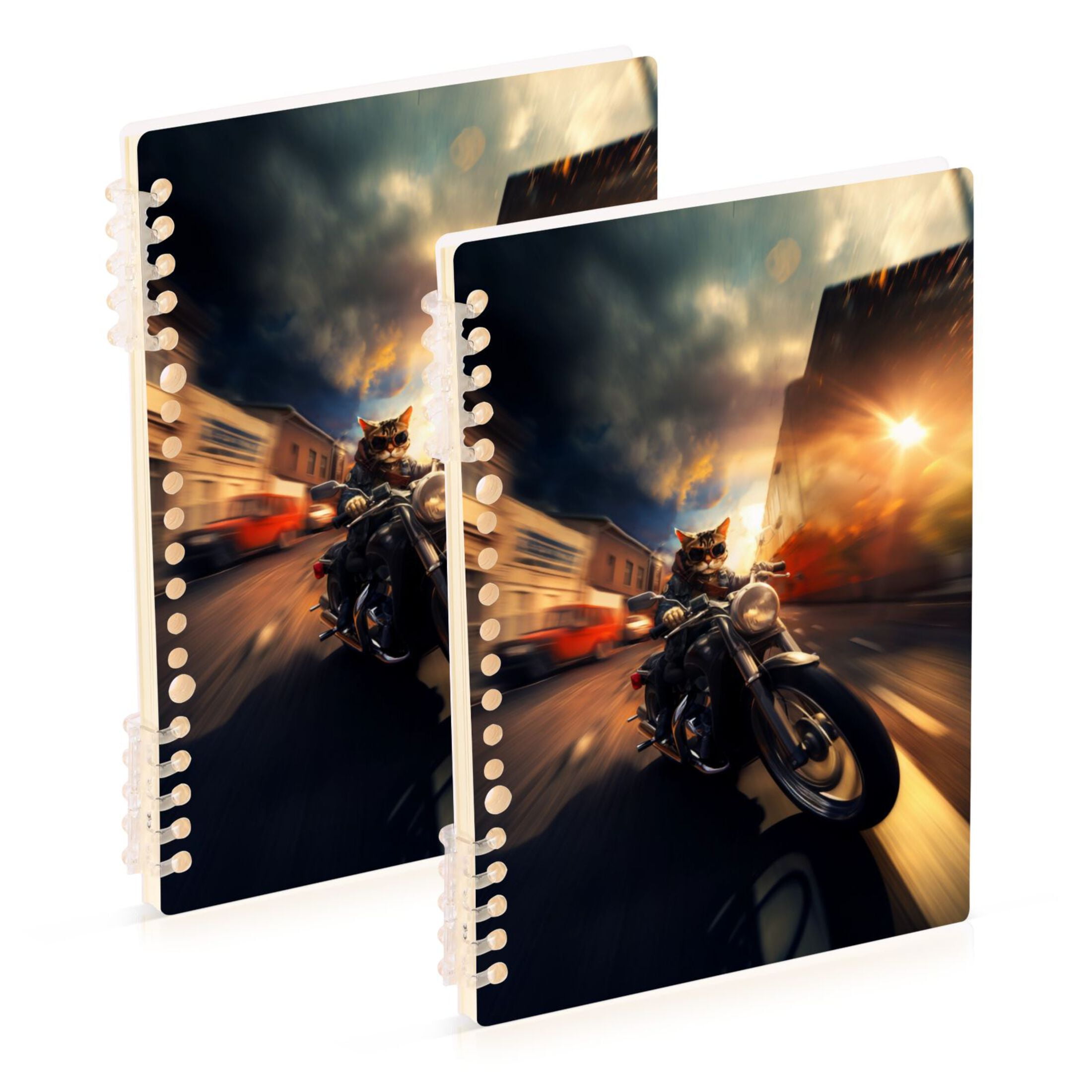Cat Houses Cars Motorcycle Ring Binder Notebook Journey Note Diary ...