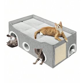 Cat Beds for Indoor Pet Cats House Cave Scratching Post and Tunnel ...