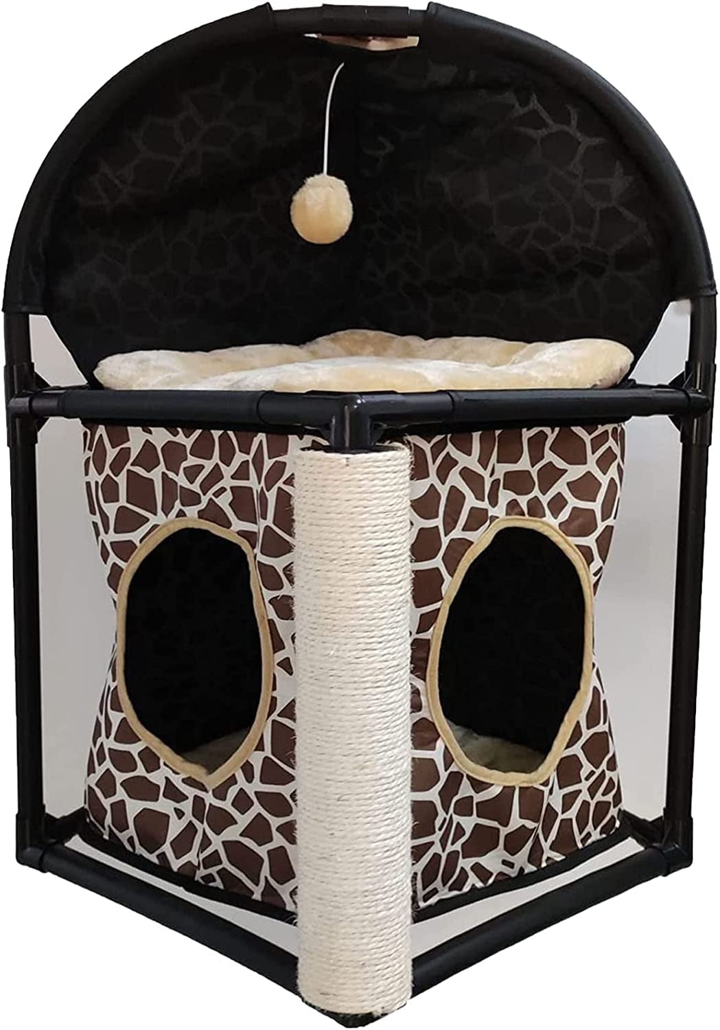 Cat Houses for Indoor Cats Tower House Combined with Cat Bed Cube, Peek ...