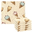 Cat Ice Cream Kitchen Cloth Dish Towels for Drying Washing Absorbent ...
