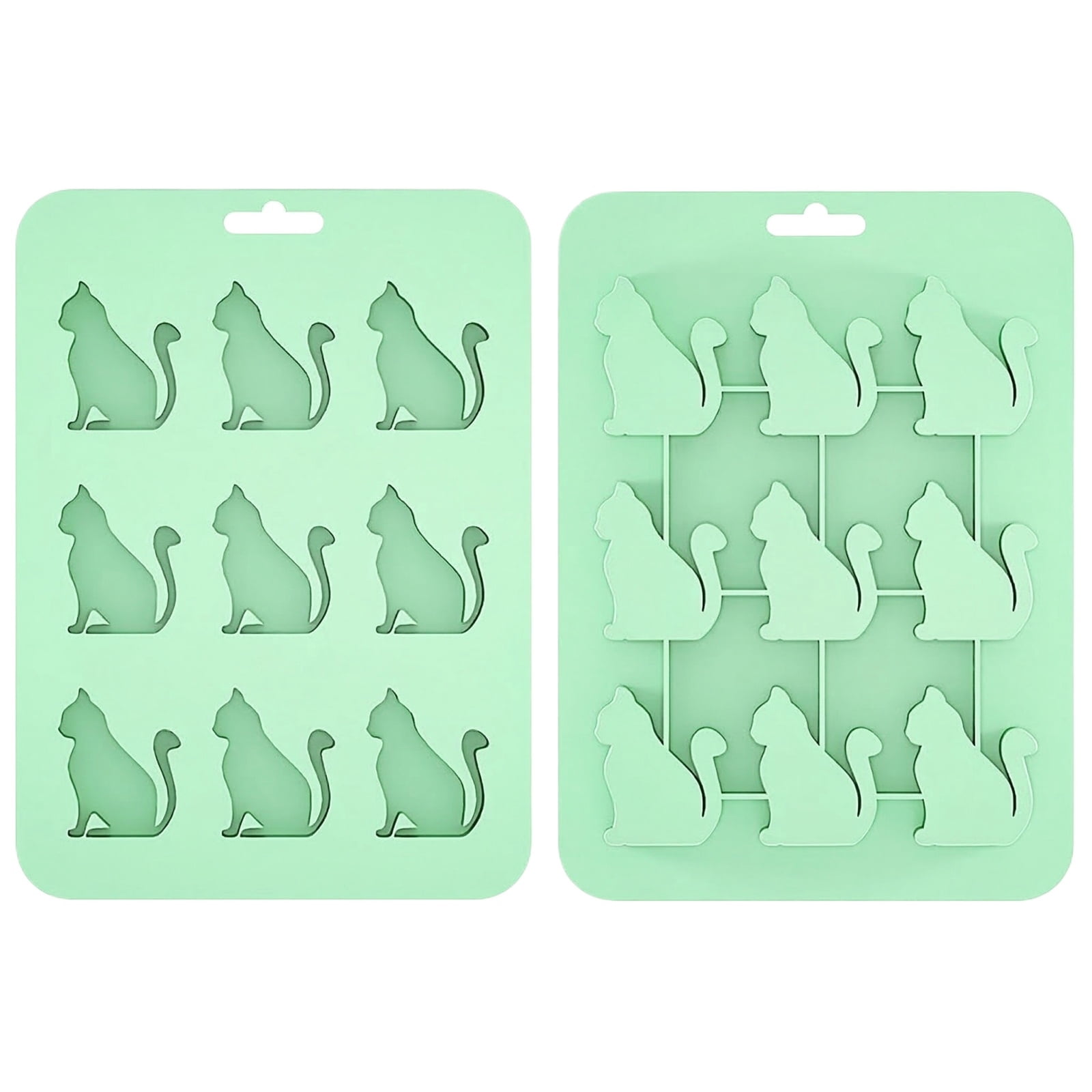 Cat Ice Cube Mold The silicone ice cube tray with a lid is a freezer ...
