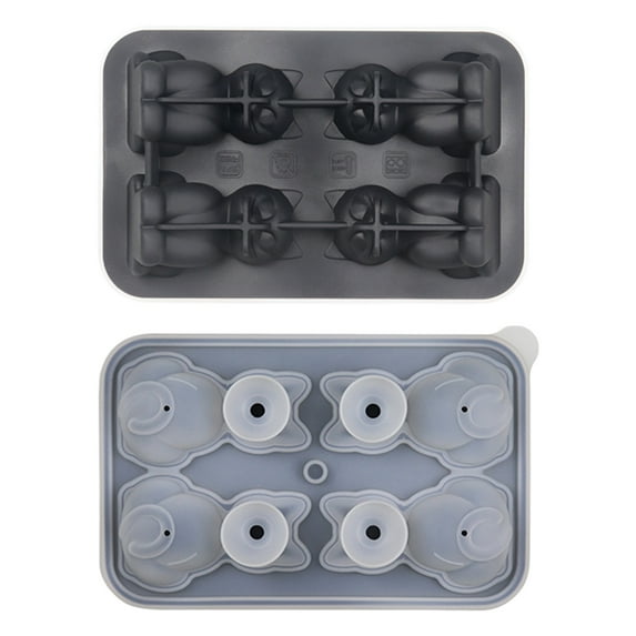 Cat Ice Cube Tray Silicone with Lid | Slow-Melting Large Ice Cubes Mold ...