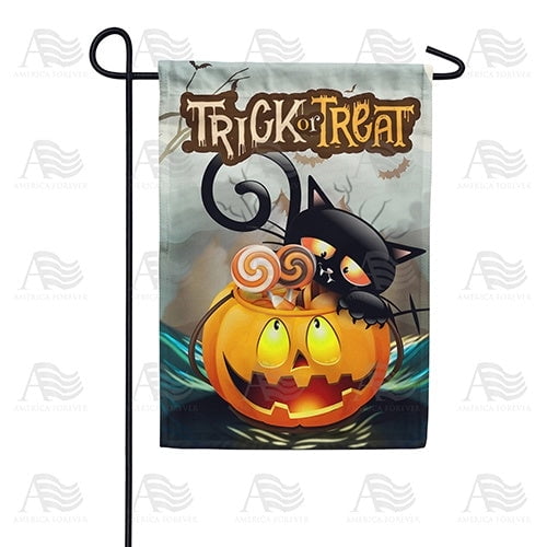 Cat In Pumpkin Bucket Cute Whimsical Pet Halloween Trick Treat Outdoor ...