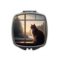 Cat In Window Pretty Travel Makeup Handbag Purse Small Pocket Compact ...