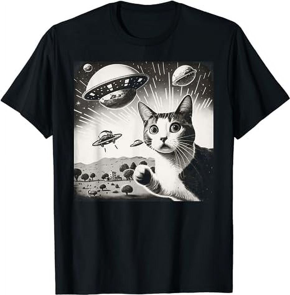 Cat Incident Involving UAPs Funny UFO Retro Aliens T-Shirt - Walmart.com