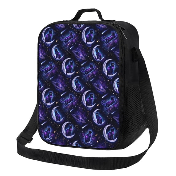Cat Insulated Lunch Bag Reusable Lunch Box With Adjustable Shoulder ...