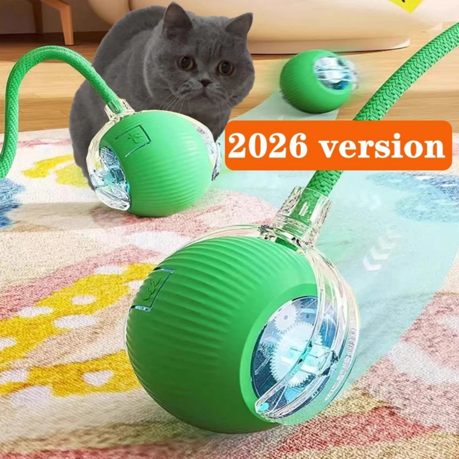 Cat Interactive Ball Toy, Automatic Rolling Ball with Tail ...