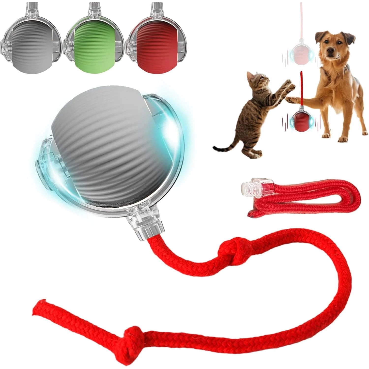 Cat Interactive Ball Toy, Automatic Rolling Ball with Tail ...