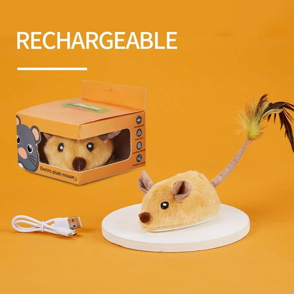 Cat Interactive Toys Remote Control Mouse Electronic Self-Play Exercise ...
