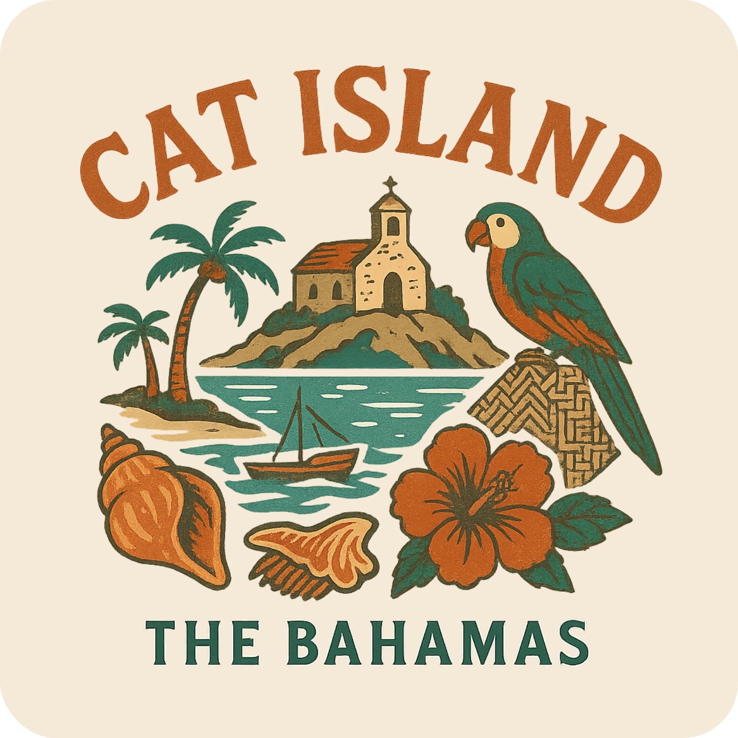 Cat Island The Bahamas Keepsakes Souvenir Vinyl Sticker – Destination ...